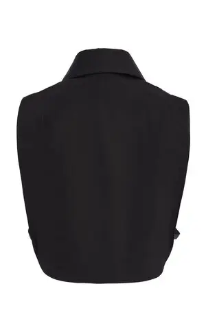 Michael Kors Dickey Cotton Top - Black