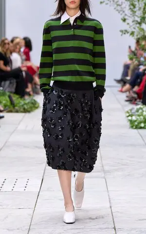 Michael Kors Striped Rugby Cotton-silk Sweater