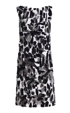 Michael Kors Abstract Embroidered Organza Midi Dress - Multi