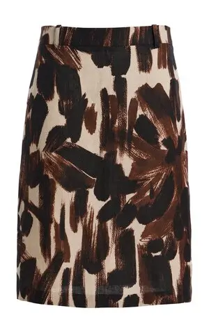 Michael Kors A-line Cotton Knee-length Skirt - Brown