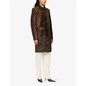 TOTEME Print Calf Hair Coat