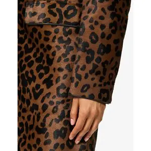 TOTEME Print Calf Hair Coat