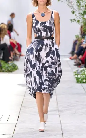 Michael Kors Bubble Cotton Midi Dress