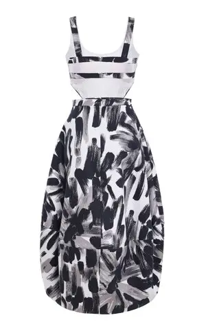 Michael Kors Bubble Cotton Midi Dress
