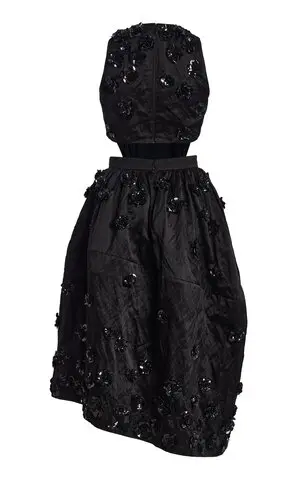 Michael Kors Bubble Floral Embroidered Midi Dress