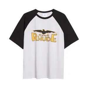 Rhude 4x4 Spirit Raglan Tee 'vintage /vintage Black/yellow