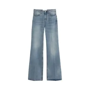 AMI Paris Flare-fit Cotton Jeans 'used - Blue