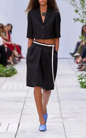 Michael Kors Pleated Wool-blend Knee-length Skirt