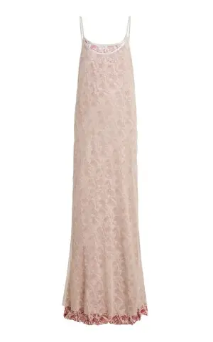 MEL USINE Ondine Double-layer Cowl-back Slip Dress - Multi