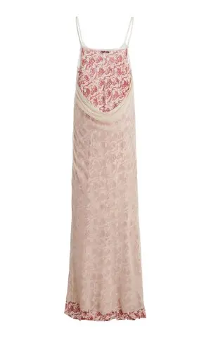 MEL USINE Ondine Double-layer Cowl-back Slip Dress