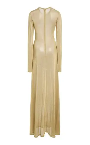 MEL USINE Veronique Chainmail-knit Long-sleeve Gown