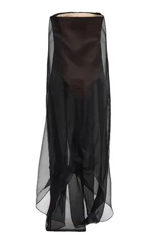 Prabal Gurung Hand-draped Layered-pleat Dress With Knotted Back