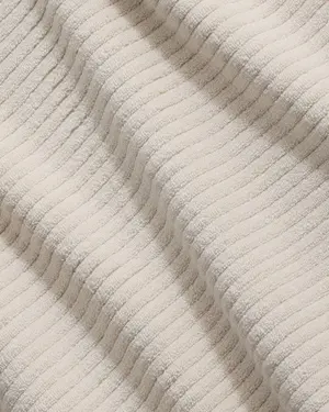 Quince Ribbed Organic Turkish Cotton Hand Towel - Bone