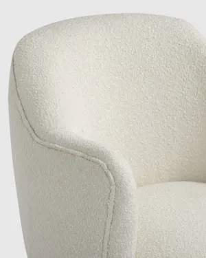 Quince High-back Swivel Chair With Wood Base