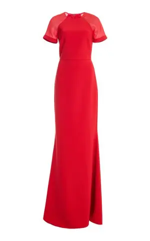 Prabal Gurung Stretch-crepe T-shirt Shift Gown - Red