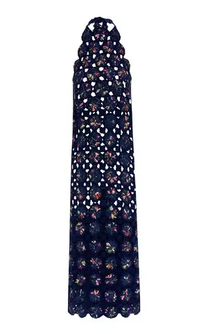 Agua Bendita Tallo Halter-top Cotton Midi Dress