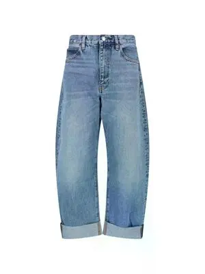 FRAME The Bubble Faded-effect Jeans - Blue