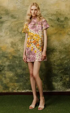 Agua Bendita Iris Embroidered Mini Dress