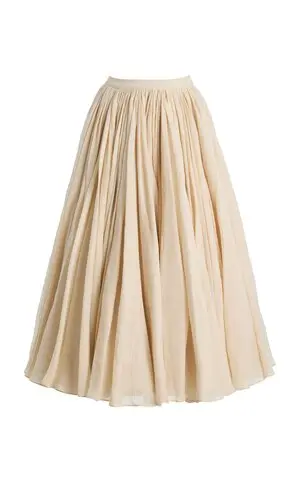 Altuzarra Charlie Linen Midi Skirt - Neutral