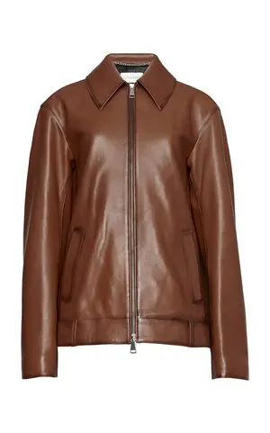 Altuzarra Bobbie Leather Coat - Brown