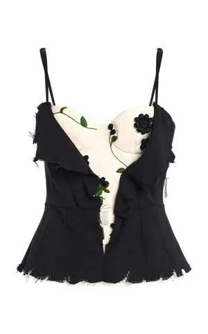 Altuzarra Fran Satin Contrast-panel Top - Multi