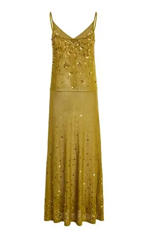 Altuzarra Sheldrake Linen-blend Maxi Dress - Olive