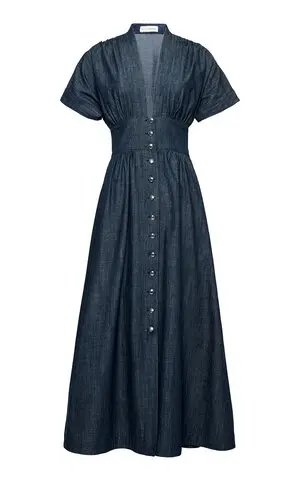 Altuzarra Daphne Cotton Maxi Dress - Blue