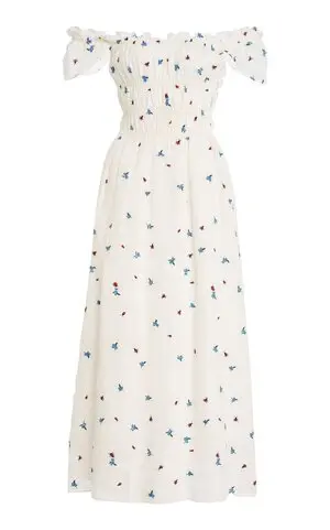 Altuzarra Lily Linen Midi Dress - Print