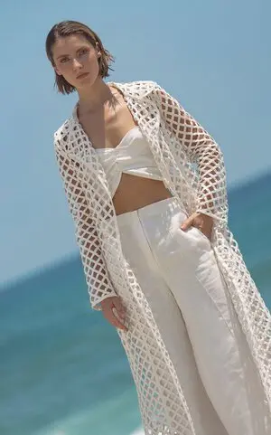 ANDRES OTALORA Loggetta Linen Cape