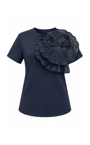 ANDRES OTALORA Océano De Olas Cotton-blend Top