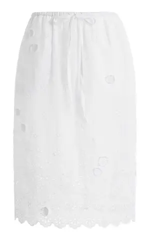 Altuzarra Vicky Linen Knee-length Skirt - Ivory