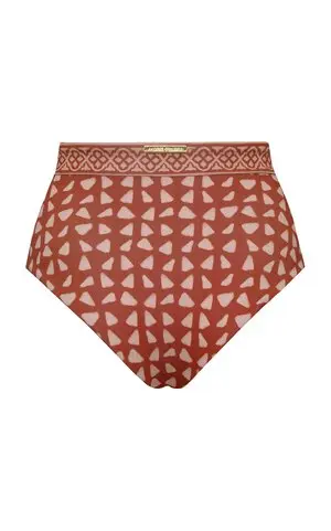 ANDRES OTALORA Pura Calma High-waisted Bikini Bottom - Brown
