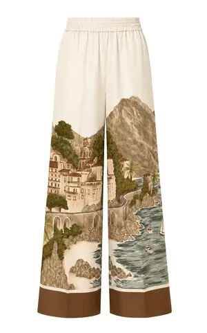 ANDRES OTALORA Tiempo Detenido Satin Pants - Print