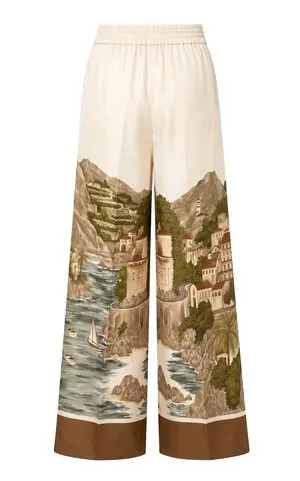ANDRES OTALORA Tiempo Detenido Satin Pants - Print
