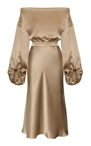 ANDRES OTALORA Anhelo Off-the-shoulder Midi Dress