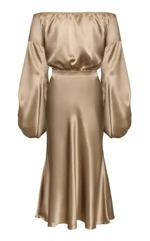 ANDRES OTALORA Anhelo Off-the-shoulder Midi Dress