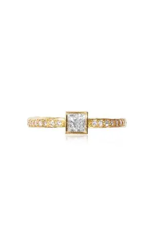 ELHANATI 18k Yellow Deco Diamond Lux Ring - Gold