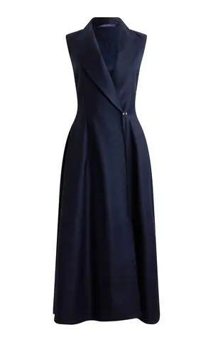 Ralph Lauren Cordileedouble-breasted Virgin-wool Midi Dress