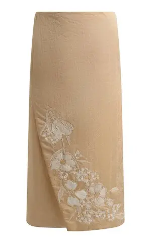Ralph Lauren Alexandrea Wrap Midi Skirt