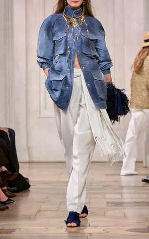Ralph Lauren Kaylana Patch Pocket Jacquard Jacket