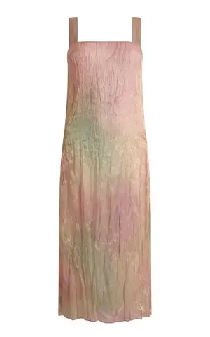 Ralph Lauren Jenkin Crinkled Organza Midi Dress
