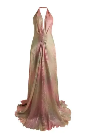 Ralph Lauren Kazia Crinkled Organza Gown