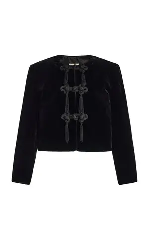 THE NEW ARRIVALS ILKYAZ OZEL Loulou Velvet Jacket