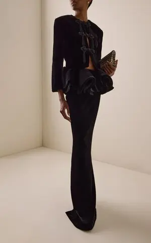THE NEW ARRIVALS ILKYAZ OZEL Loulou Velvet Jacket