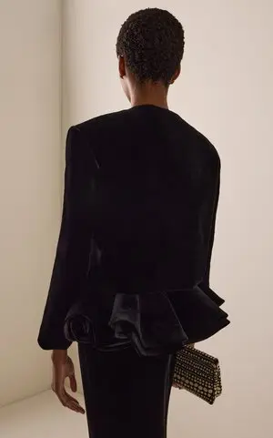 THE NEW ARRIVALS ILKYAZ OZEL Loulou Velvet Jacket