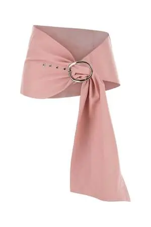 Gimaguas Maria Belt In Leather With Silver Metal Finishing - Pink
