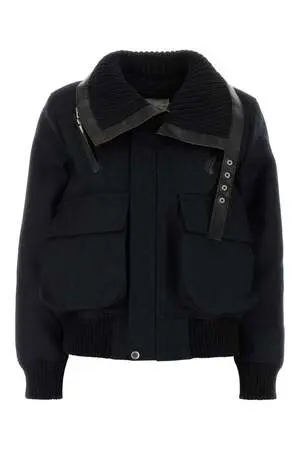 Sacai Two-tone Wool & Nylon Down Jacket - Multicoloured
