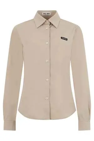 Miu Miu Elegant Mini Classic-collar Button-front Shirt