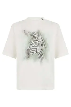 Mihara Yasuhiro Loose-fit Zebra Graphic T-shirt - White