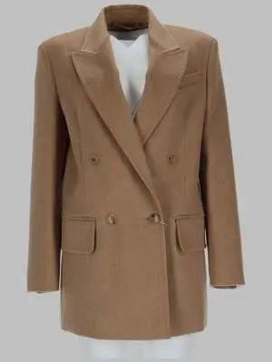 Max Mara Double-breasted Camel Hair Jacket "olimpia - Beige